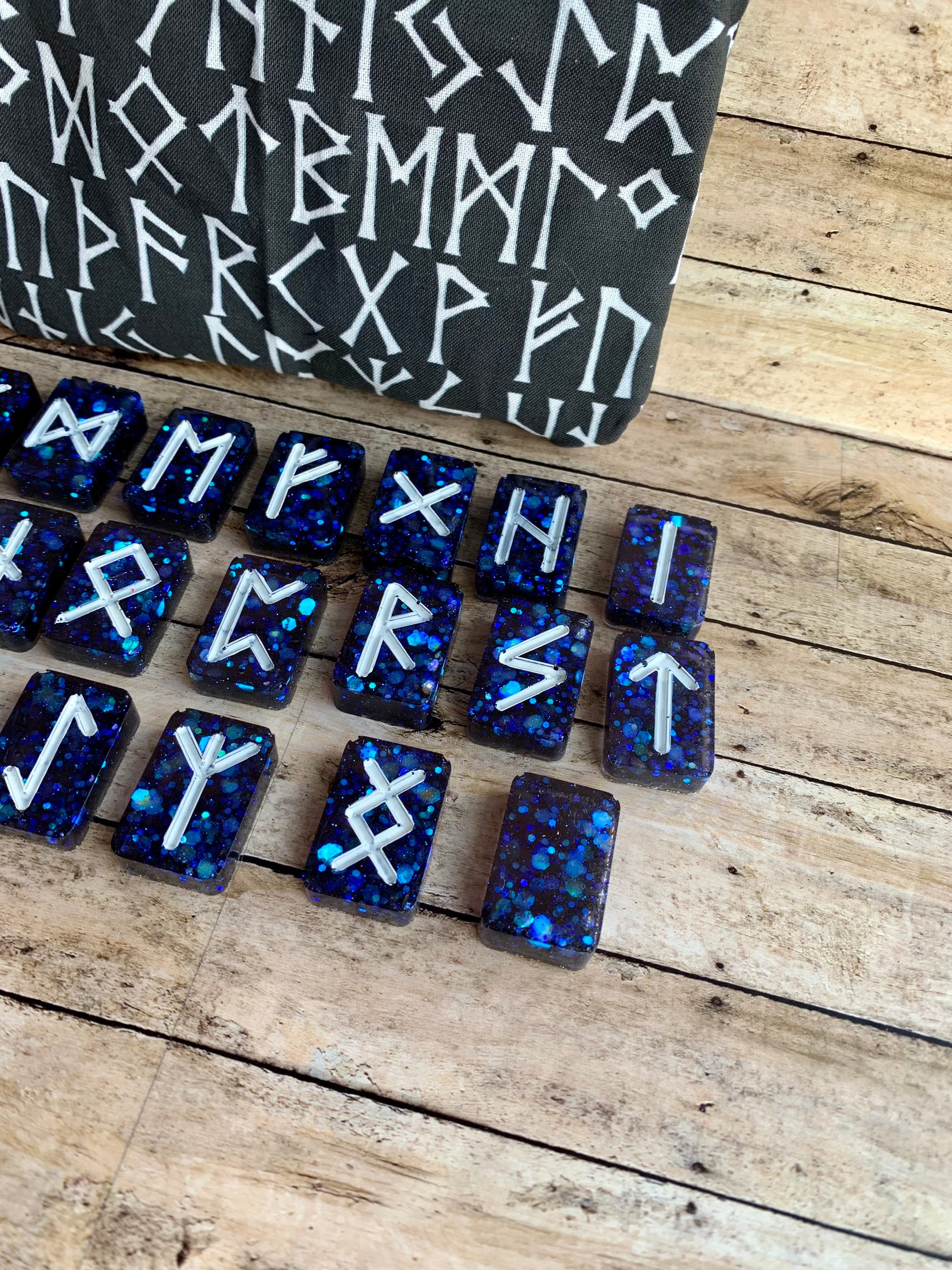 Elder Futhark Runes Viking Runes Set Resin Runes Set Nordic Runes Set ...