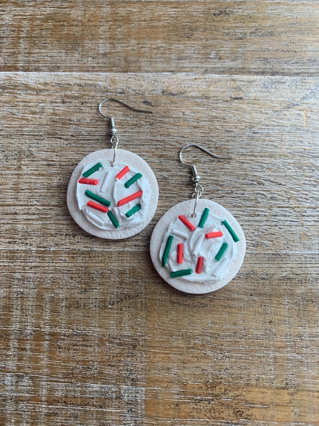 Frosted Sugar Cookie Earrings Cookie Christmas Ear Weights Miniature ...