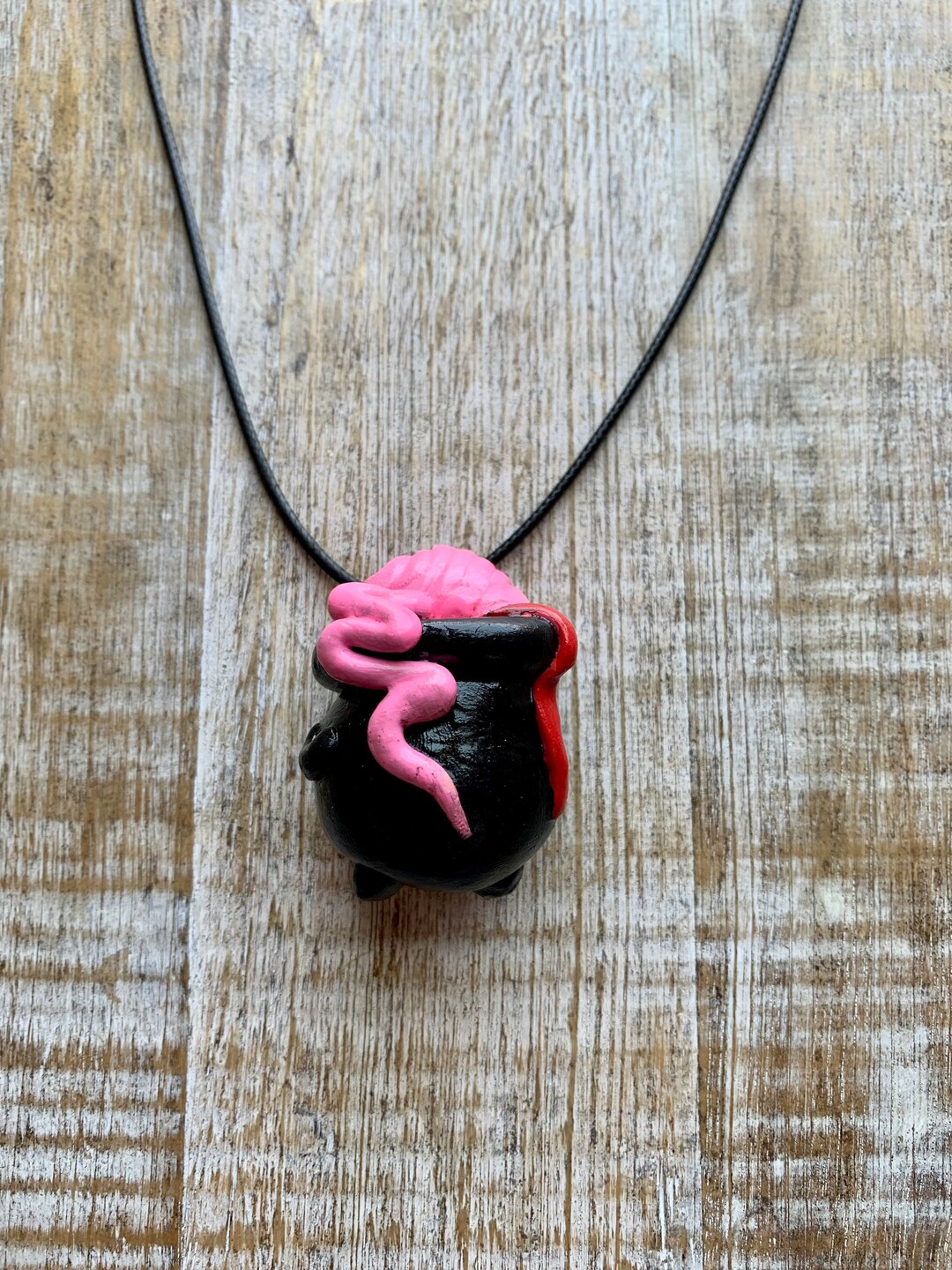 Witch Cauldron Necklace Halloween Cauldron Necklace Brains Necklace ...