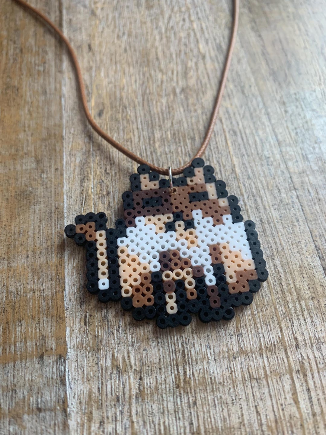 Calico Cat Necklace Retro Cute Pixel Cat Tortie Cat Necklace Fat Cat ...