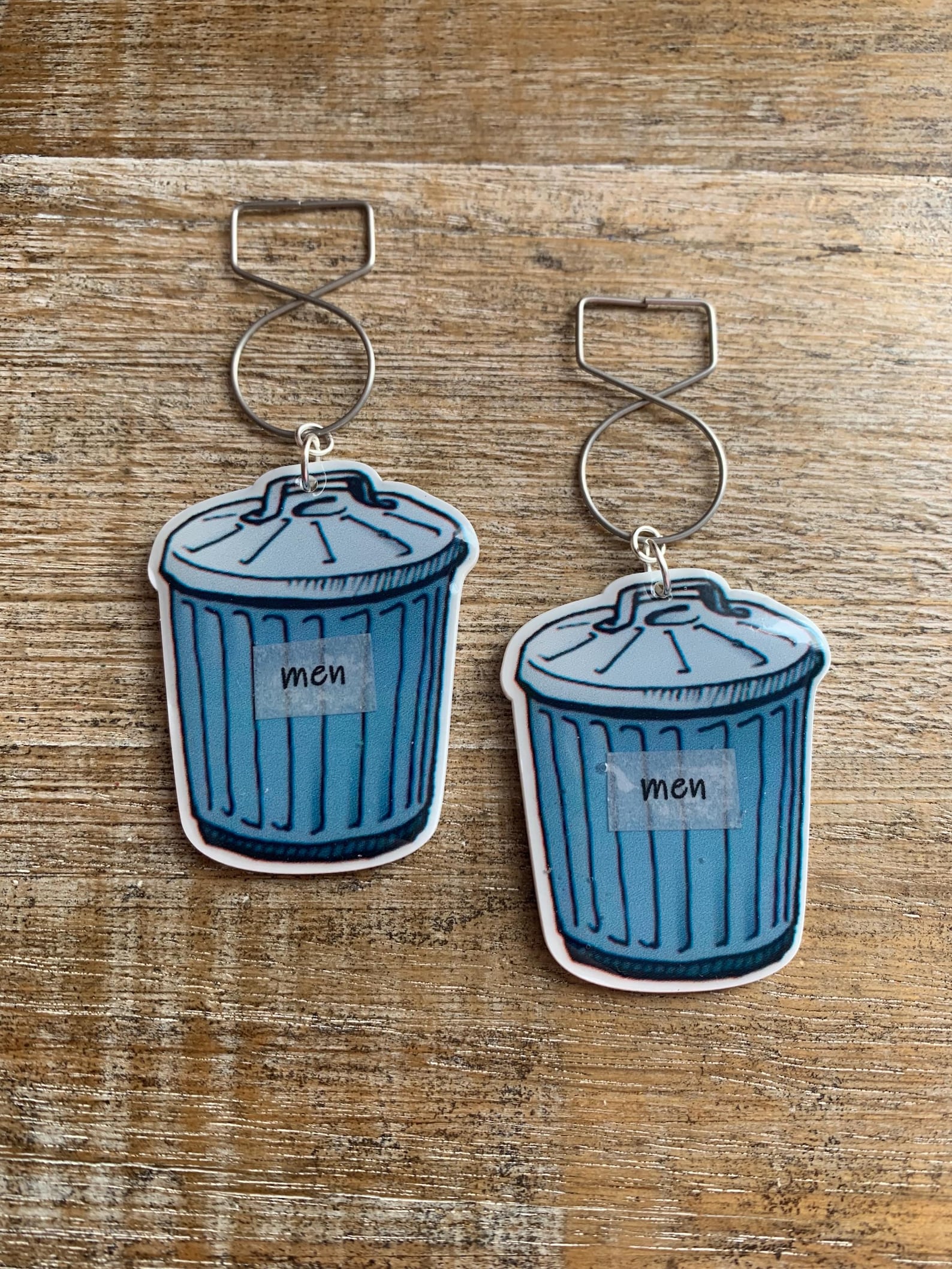 Trash Tunnel Gauge Earrings Trashcan Earweights Millennial Ear Hangers ...