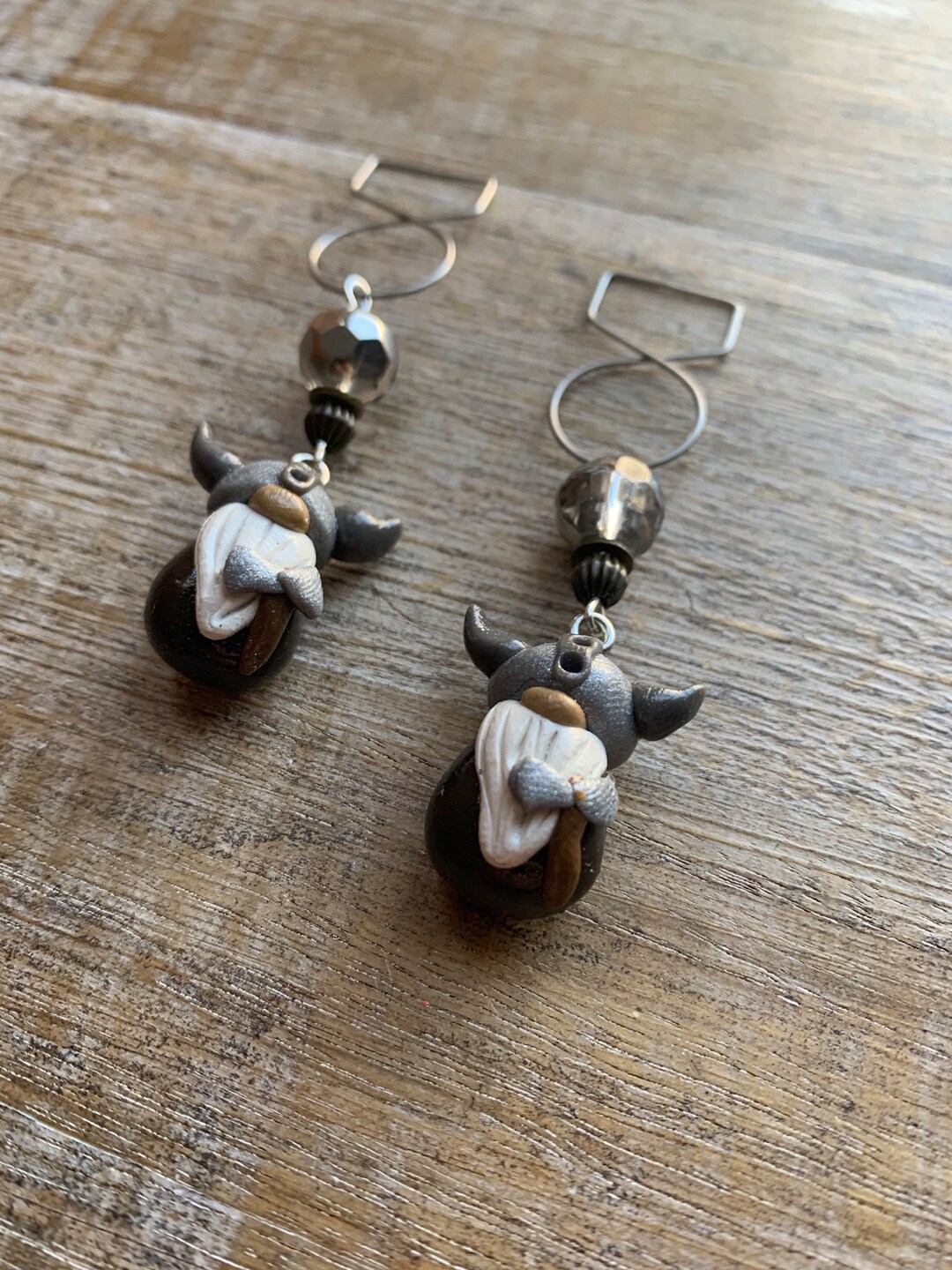 Gnome Tunnel Gauge Earrings Clay Viking Warrior Viking Earrings Cute ...