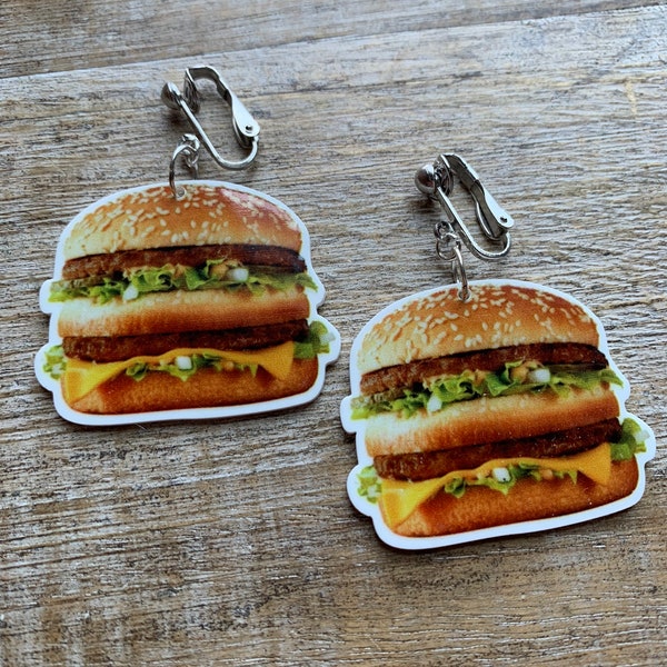 Hamburger Earrings - Etsy