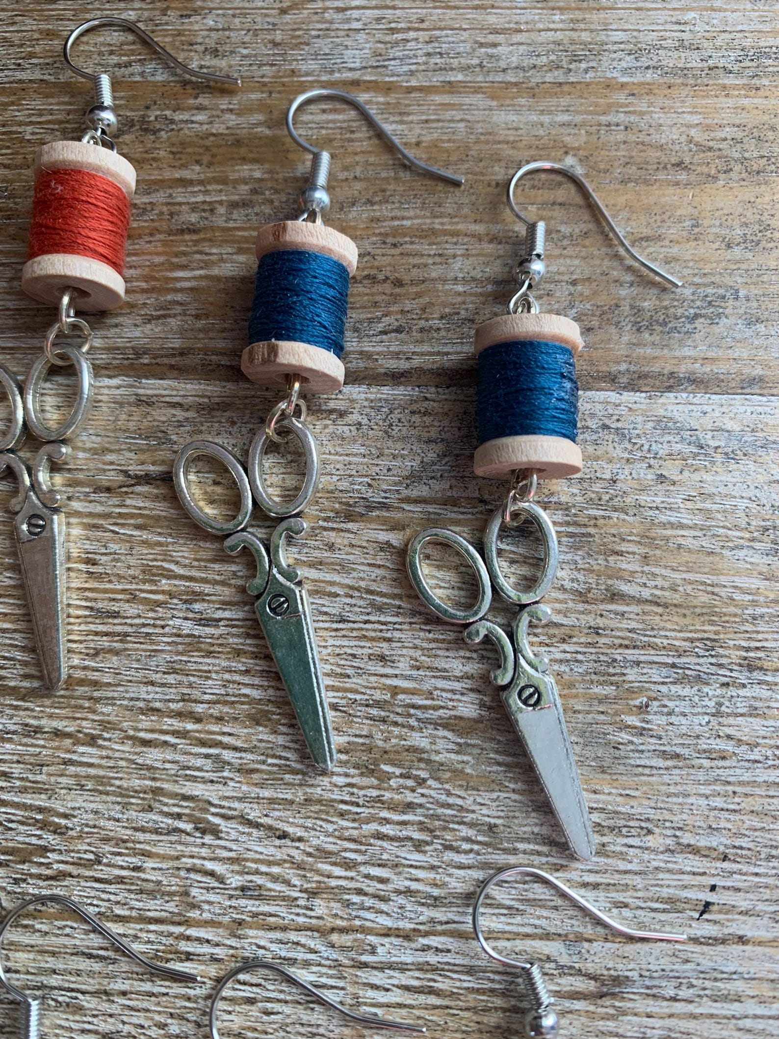 Sewing Thread Earrings Sew Mini Thread Spool Dangle Earrings Sewing ...