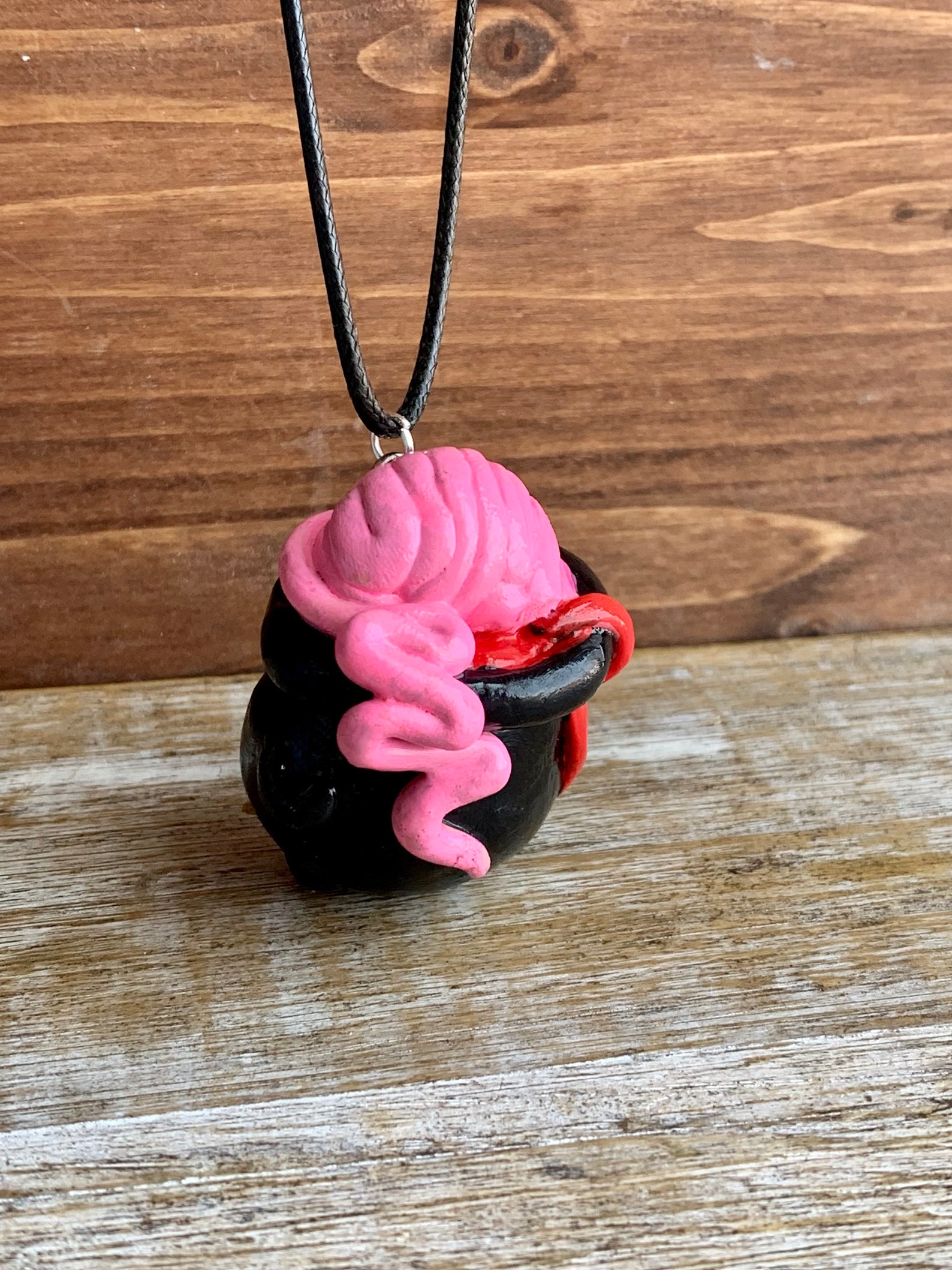 Witch Cauldron Necklace Halloween Cauldron Necklace Brains - Etsy