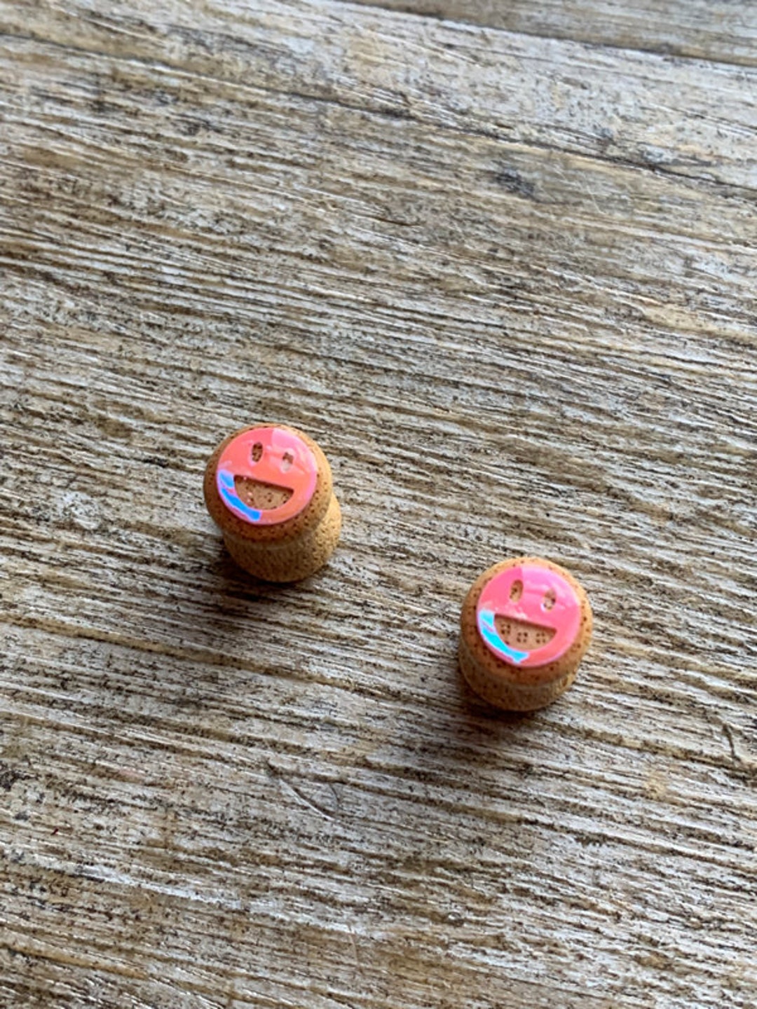 Happy Face Plugs Smile Happy Gauges Hippie Gauges Polymer Clay Plugs ...