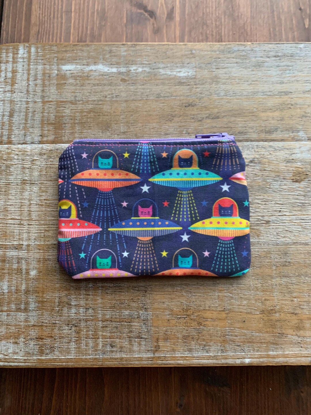 Space Cats Coin Purse Intergalactic Cats Keychain Bag Coin Purse Cats ...
