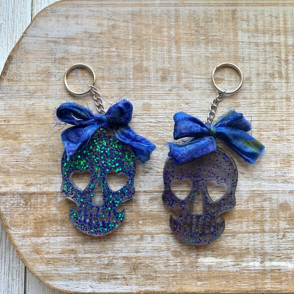 Sugar Skull Keychain - Etsy