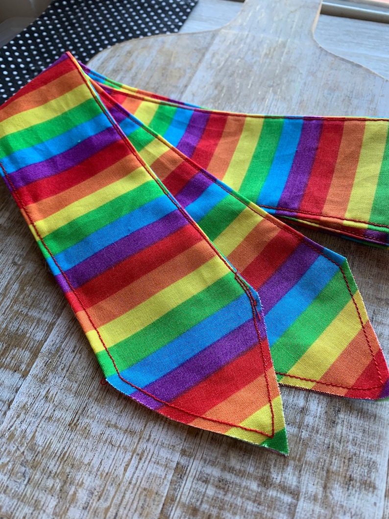 Rainbow Striped Head Scarves Wraps Gay Pride Pinup Rockabilly - Etsy