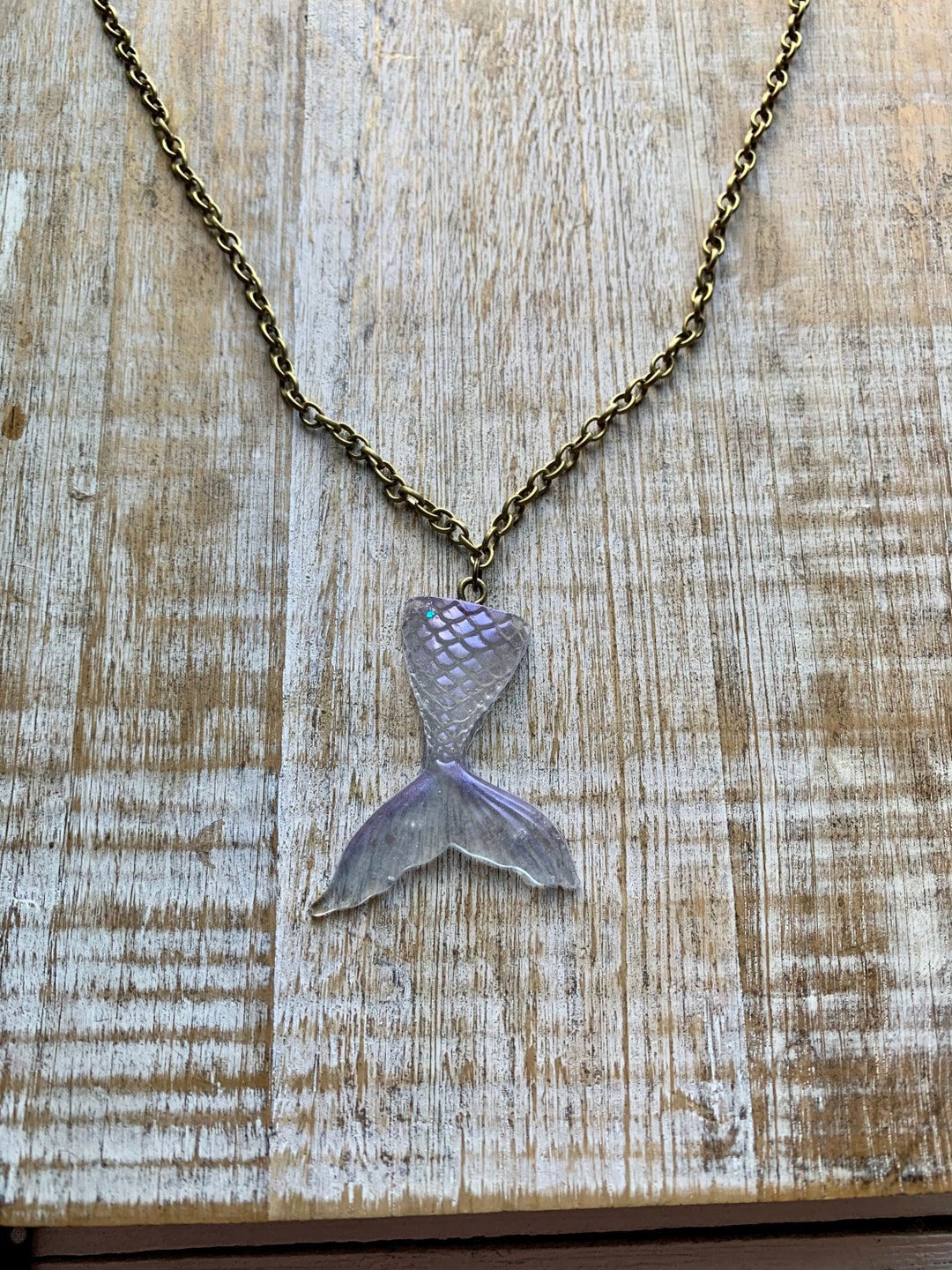 Mermaid Necklace Mermaid Tail Necklace Bronze Mermaid Whimsy Ocean ...