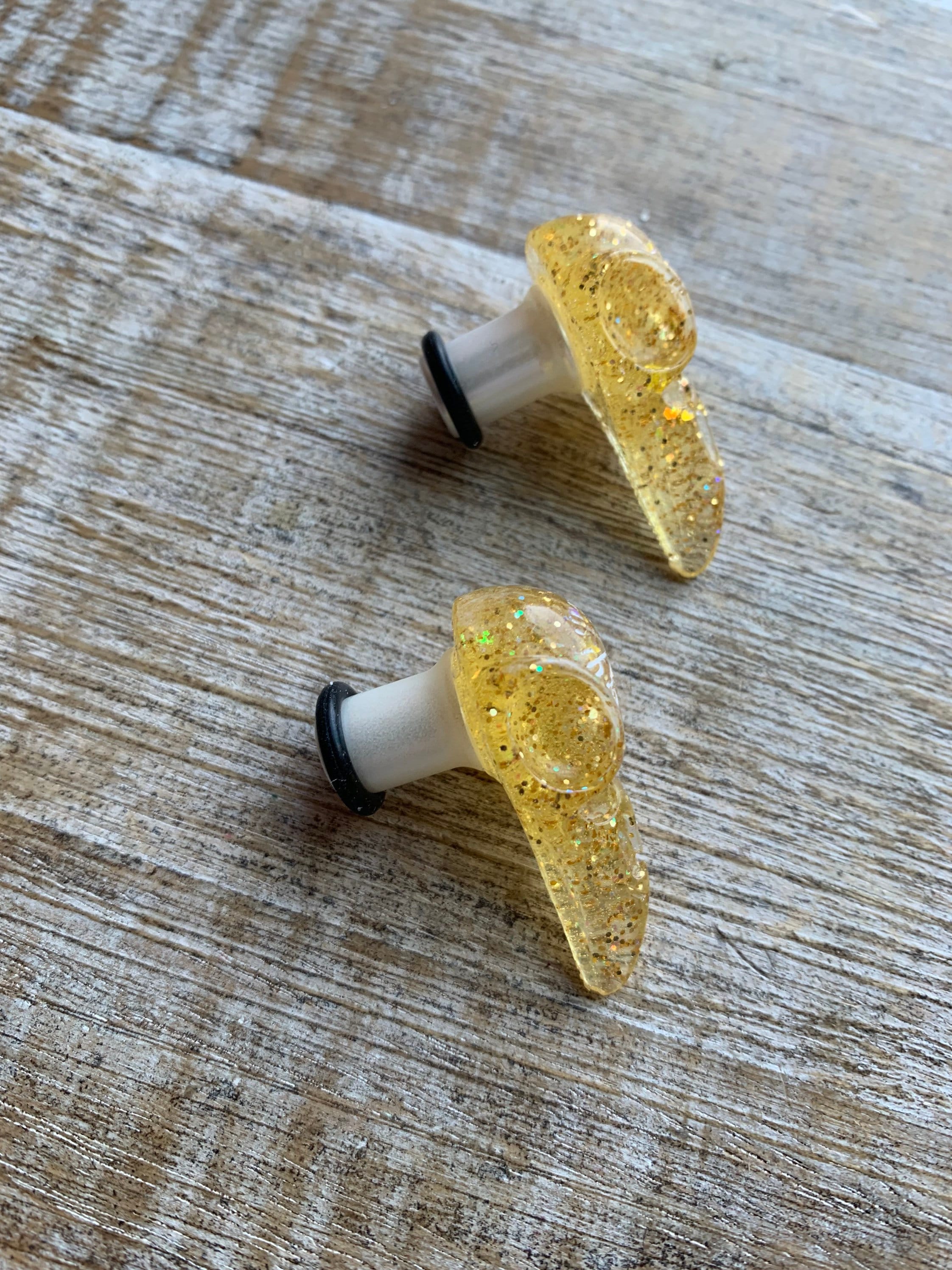 Raven Skull 7.7mm Plugs Bird Gauges Yellow Plugs Crow Plug Gauges ...