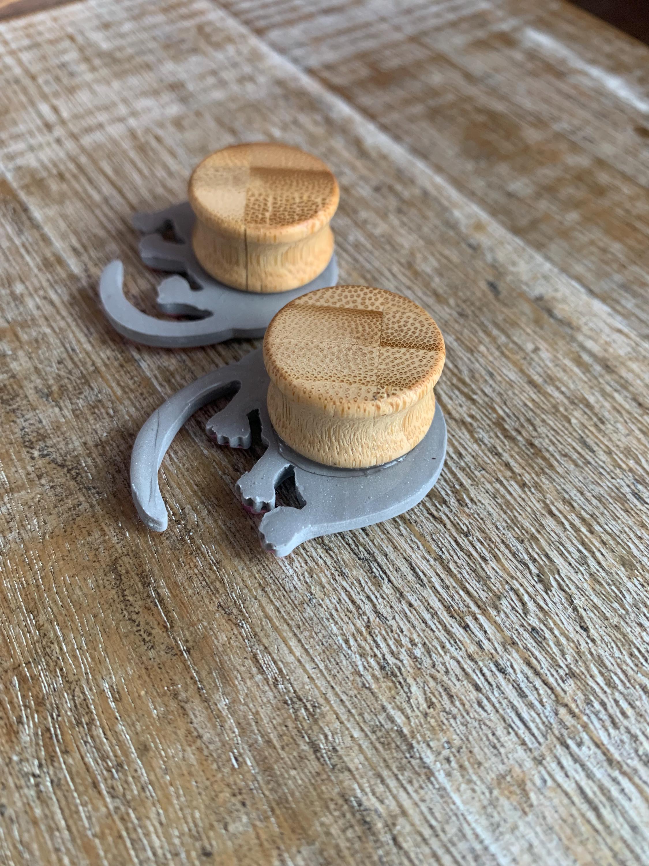 Opossum Plugs 19.9mm Clay Possum Gauges Cute Possum Plugs Cottage ...