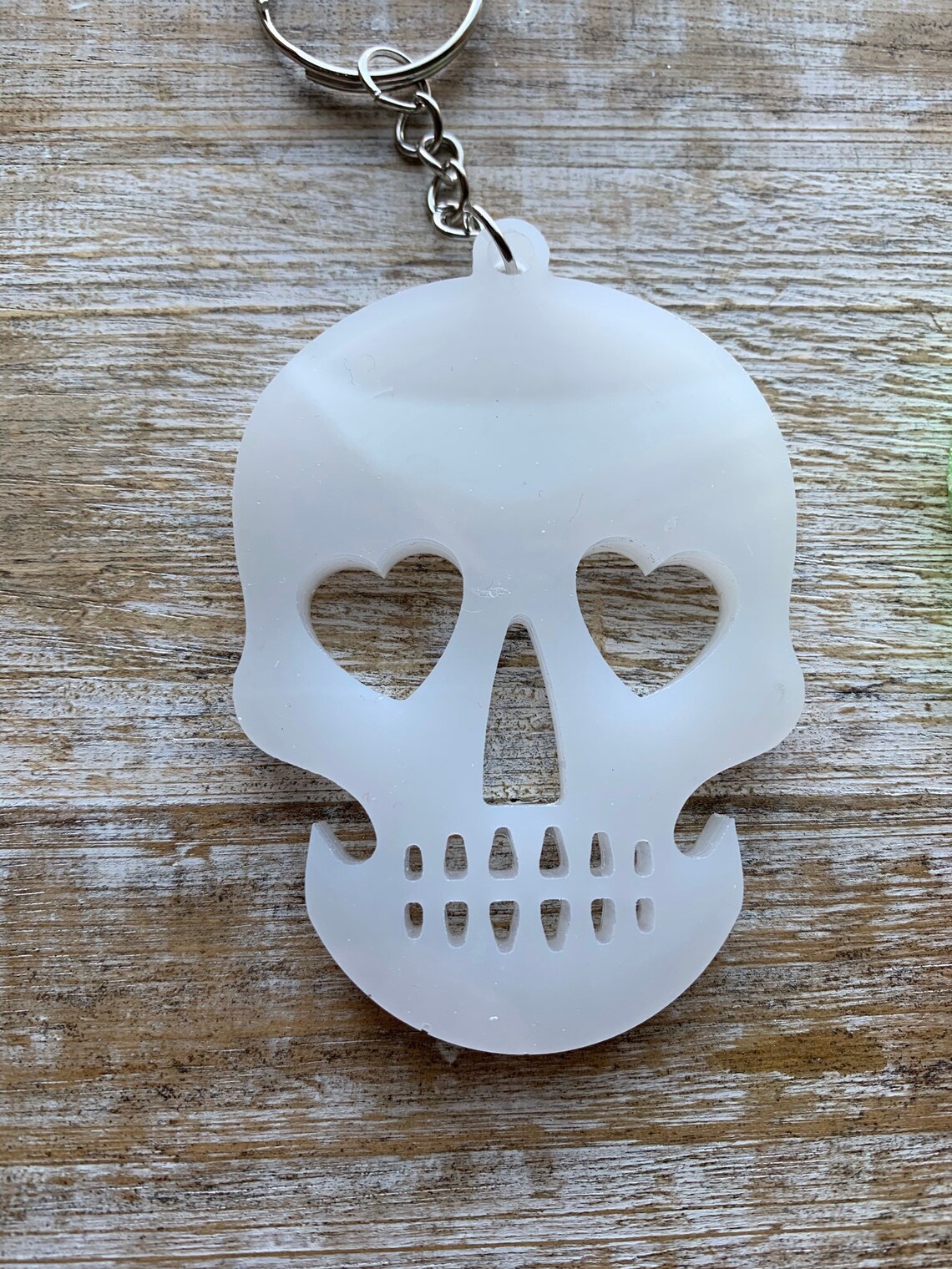 Skull Keychain Sugar Skull Keychain Sugar Skull Resin Skull - Etsy