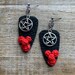 Gothic Coffin Earrings Teardrop Lace Horror Earrings Rose Earrings ...