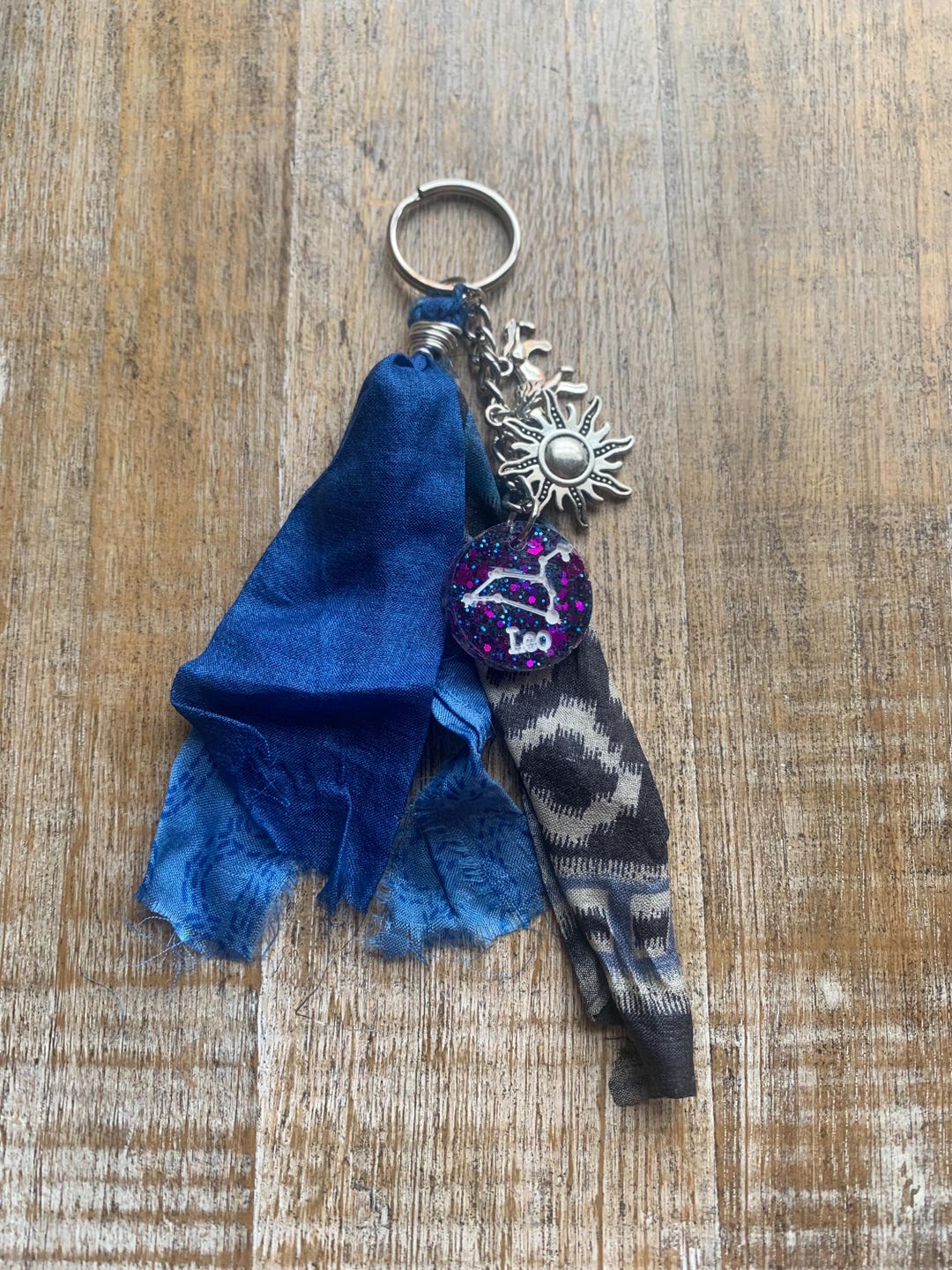 Leo Astrology Celestial Star Signs Keychain Resin Keychains Sun Sign ...