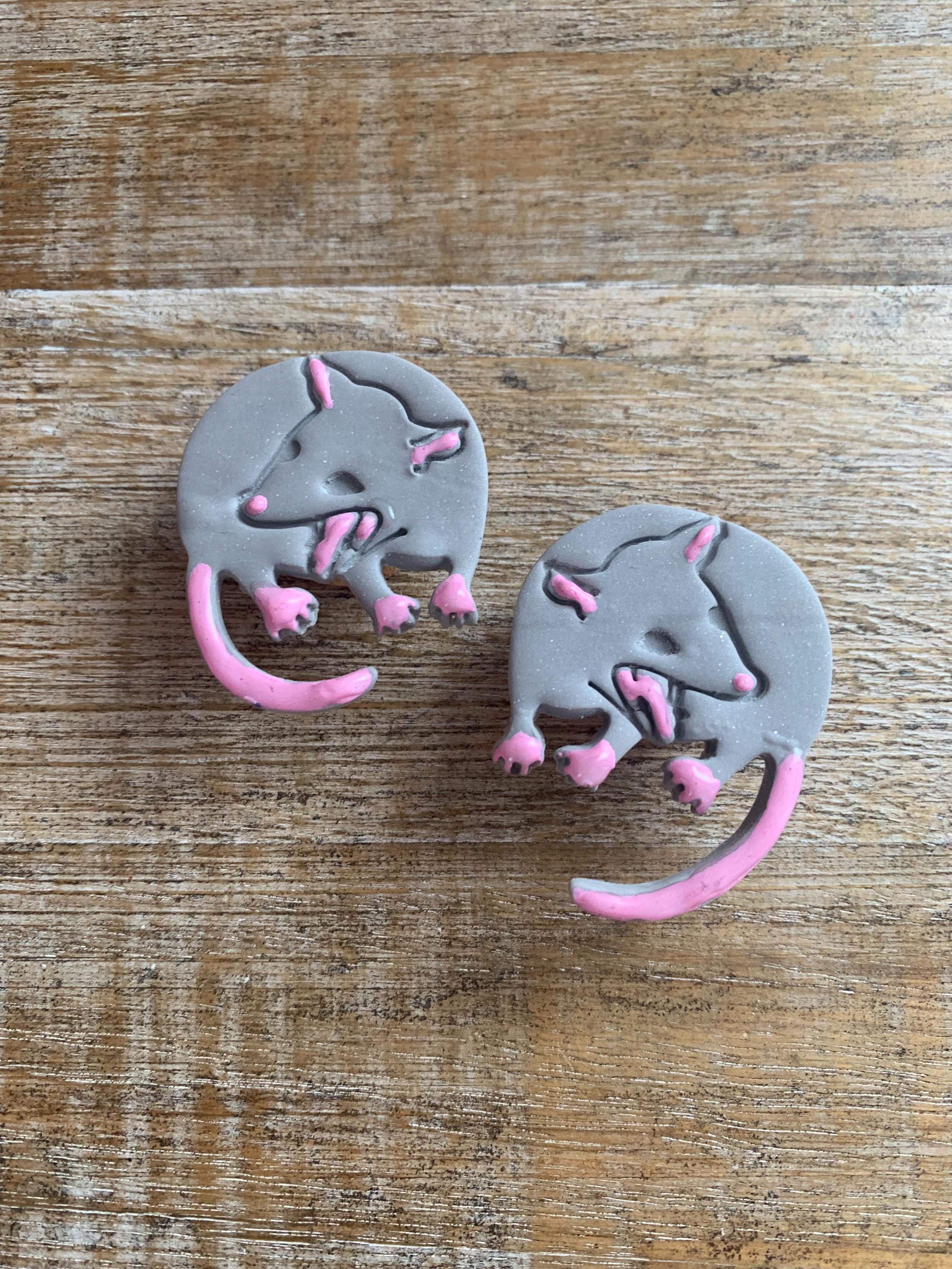 Opossum Plugs 19.9mm Clay Possum Gauges Cute Possum Plugs Cottage ...