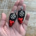 Gothic Coffin Earrings Teardrop Lace Horror Earrings Rose Earrings ...