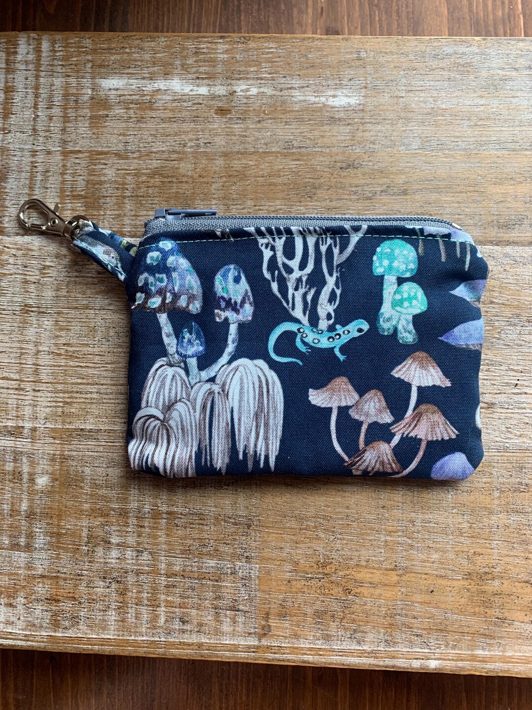 Frog Cottagecore Coin Purse Frogs Bag Wallet Mushrooms Zippered Pouch ...