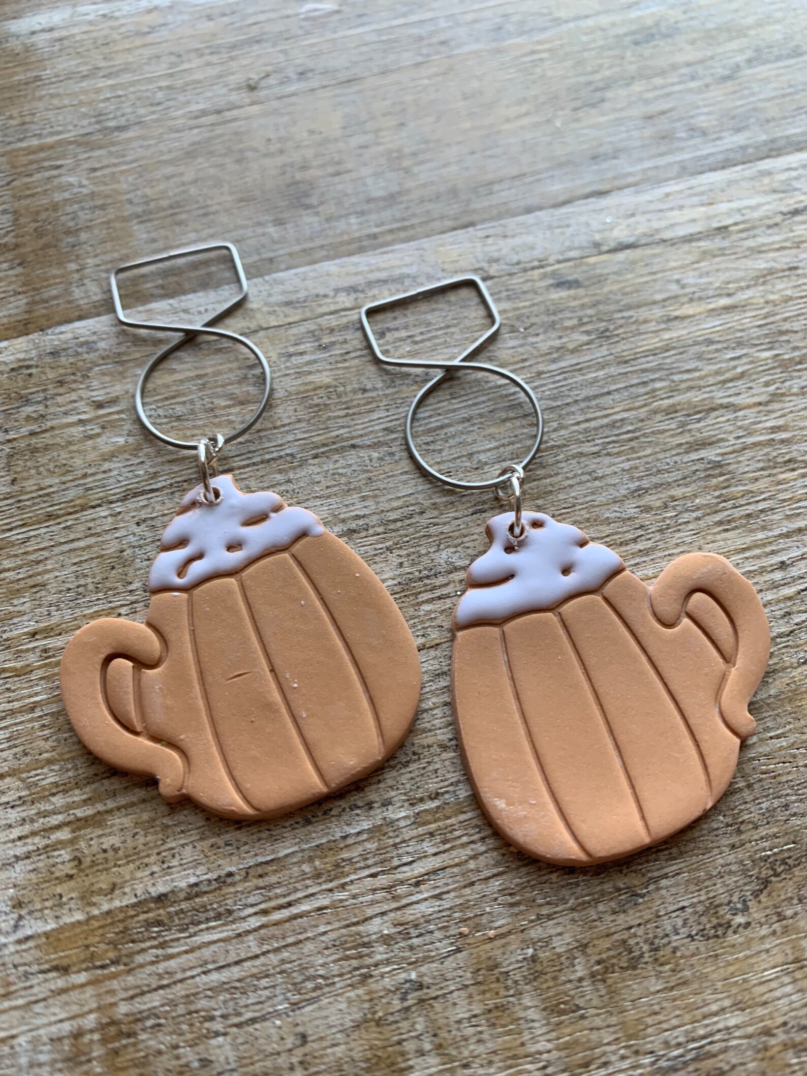 Pumpkin Spice Latte Tunnel Gauge Earrings Coffee Ear Weights Pumpkins ...