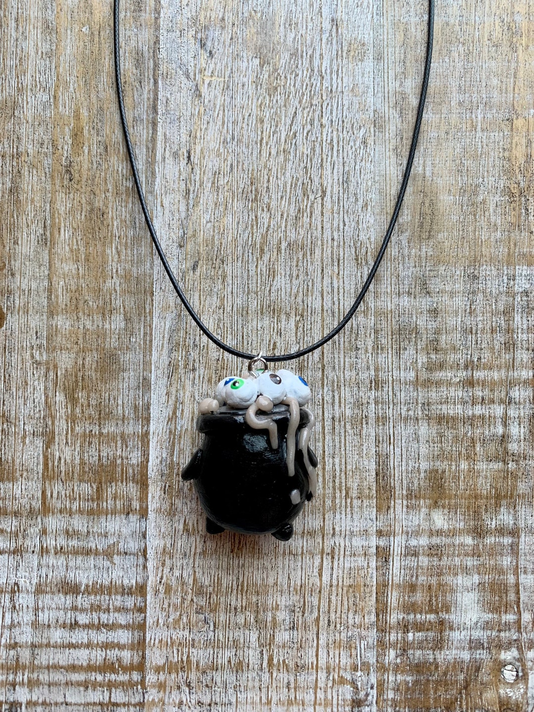 Witch Cauldron Necklace Halloween Cauldron Necklace Eyeball Necklace ...