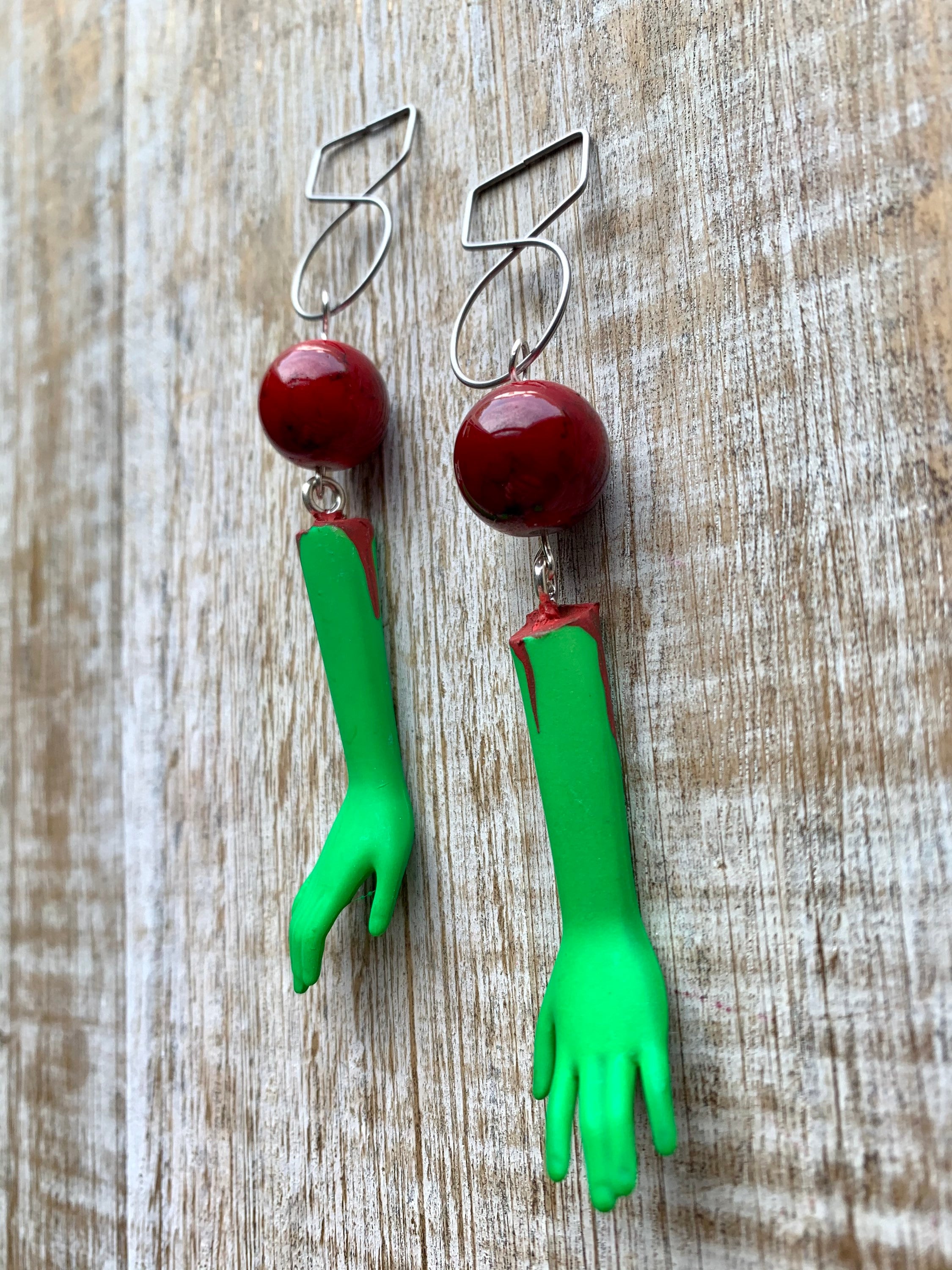 Zombie Tunnel Gauge Earrings Zombie Halloween Ear Weights Halloween Ear ...