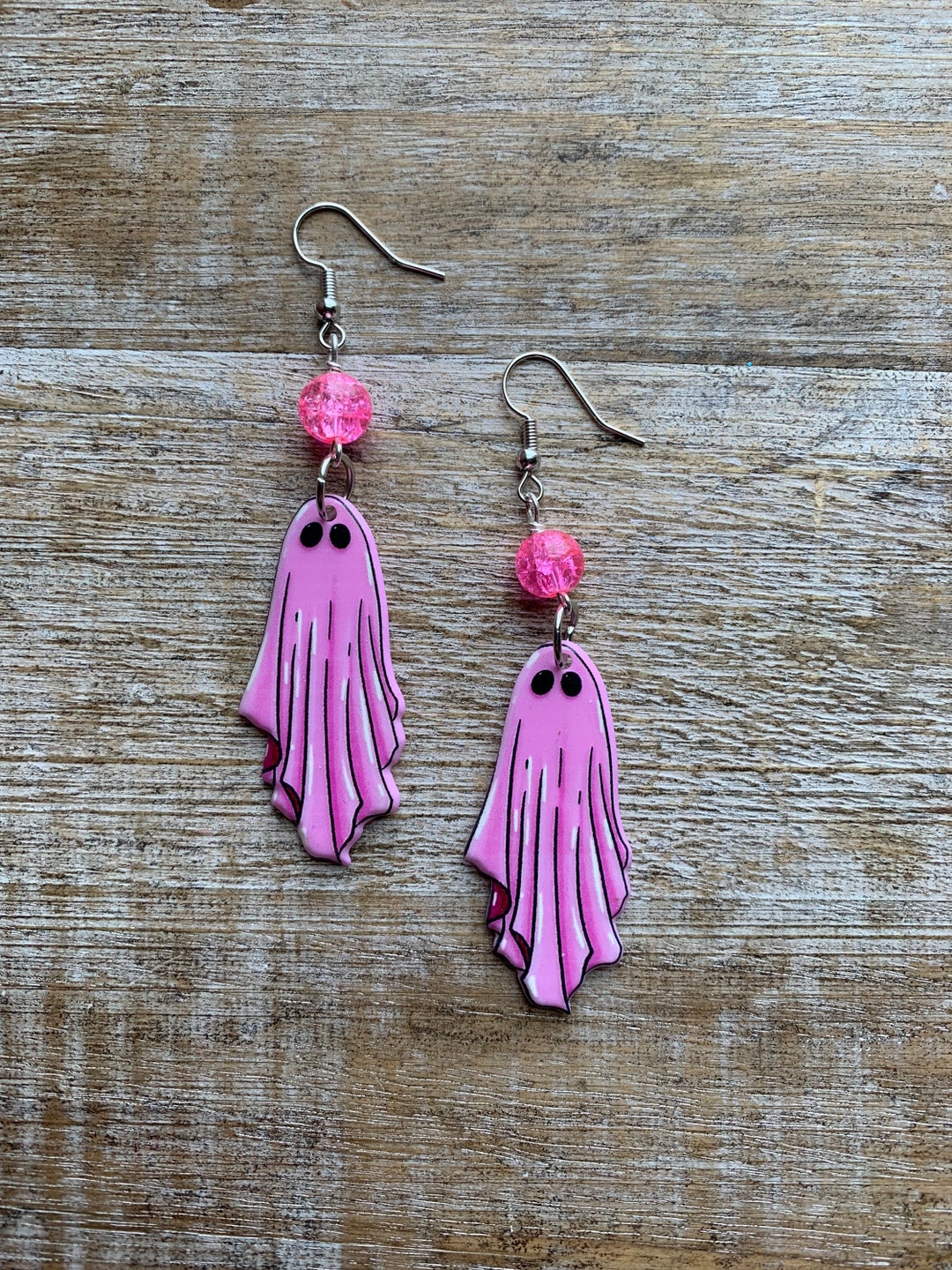 Pastel Goth Earrings Kawaii Ghost Pink Ghost Halloween Ghost Earrings ...