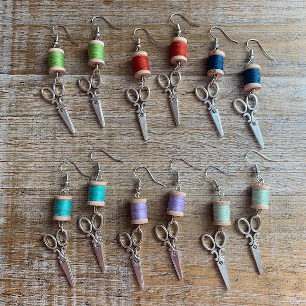 Thread Earrings - Etsy