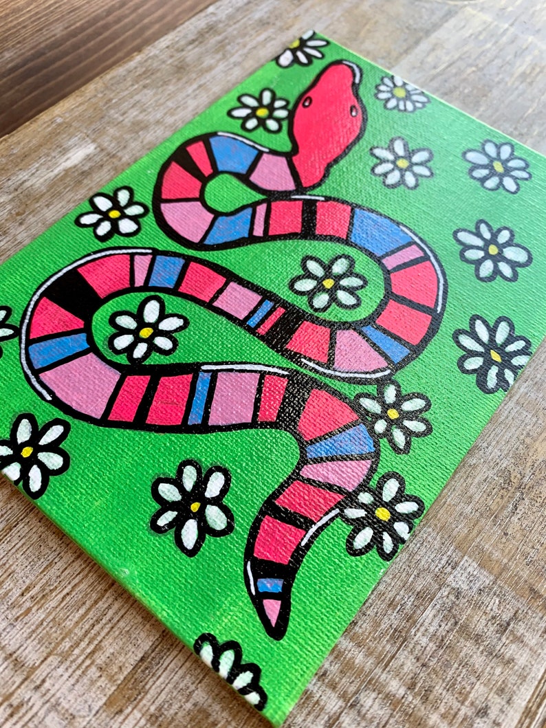 Trippy Snake Painting Acrylic Snake Painting Trippy Painting Paint ...