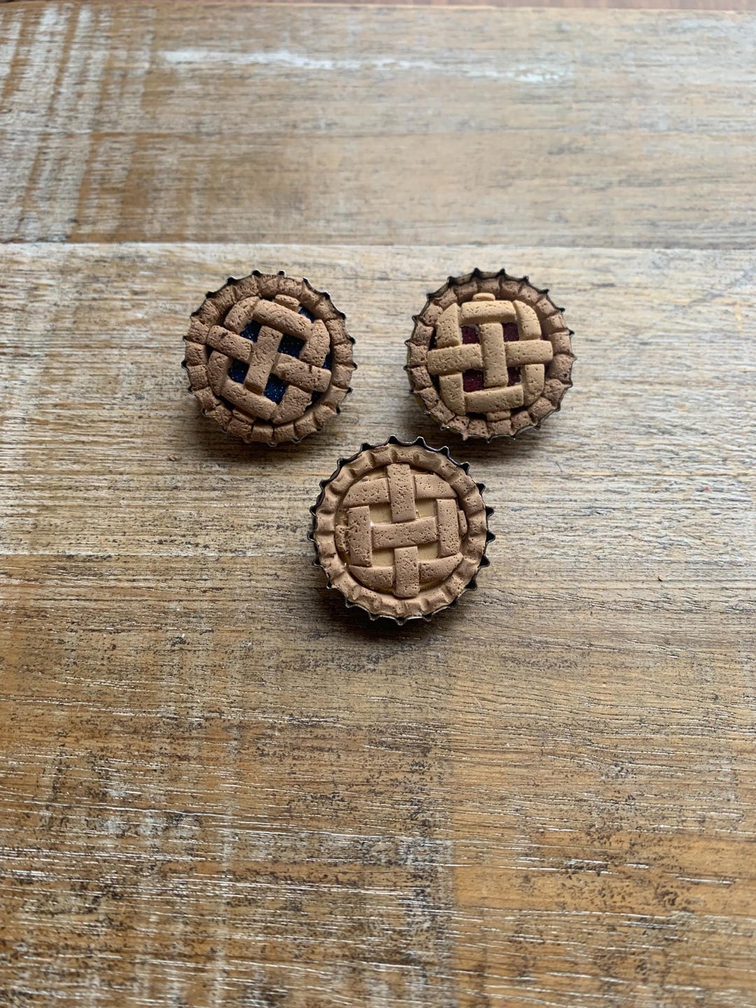 Pie Polymer Clay Pins Raspberry Pie Brooch Miniature Cherry Pie Kawaii ...
