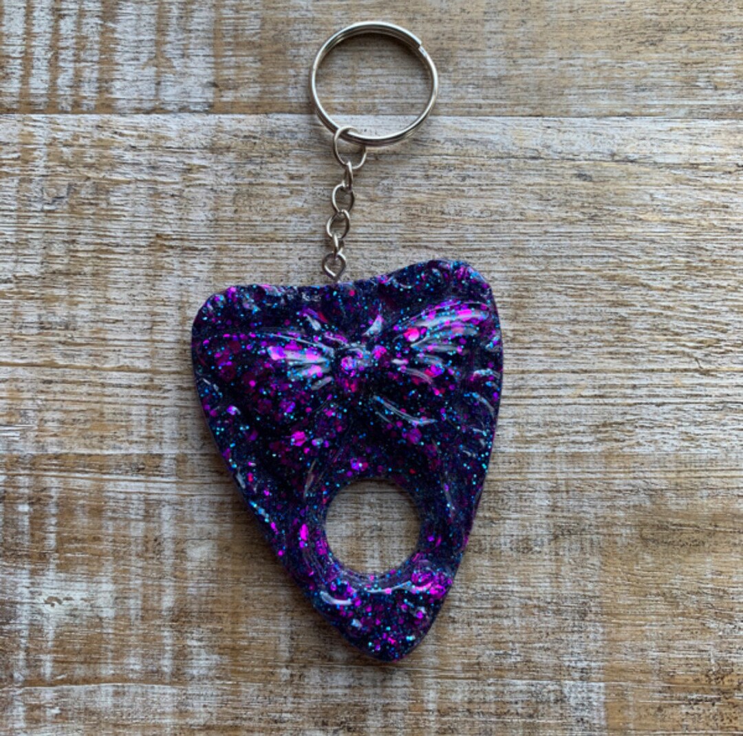 Ouija Planchette Keychain Butterfly Keychain Ouija Glitter Keychain ...