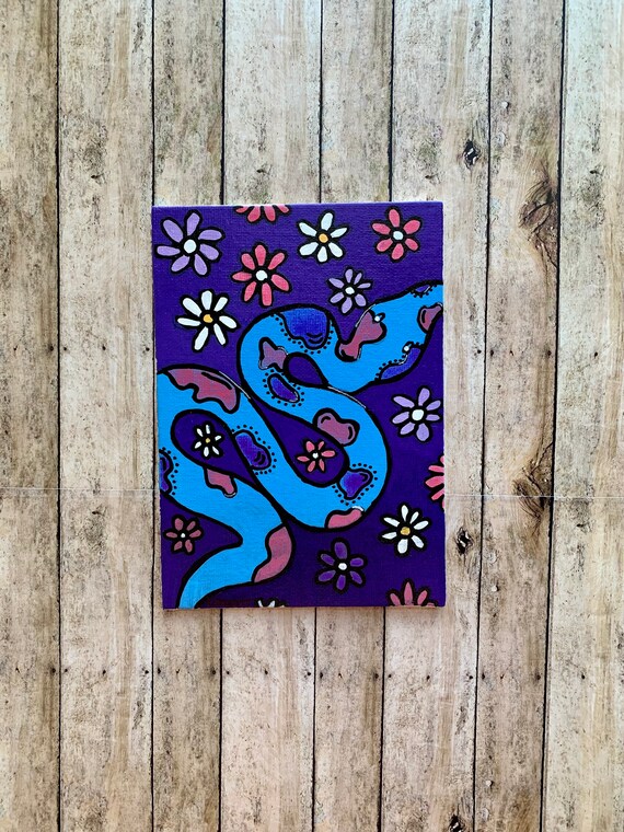 Trippy Snake Painting Acrylic Snake Painting Trippy Painting - Etsy