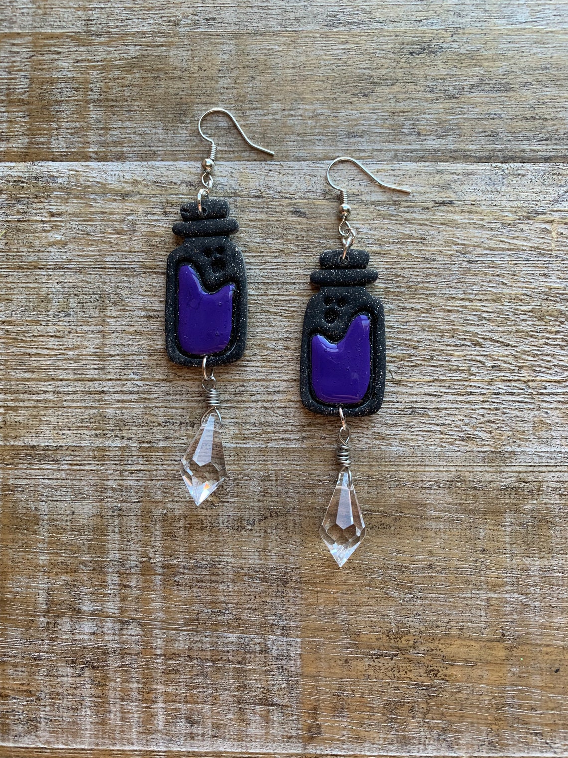 Potion Vial Earrings Polymer Clay Halloween Vial Earrings Potion ...