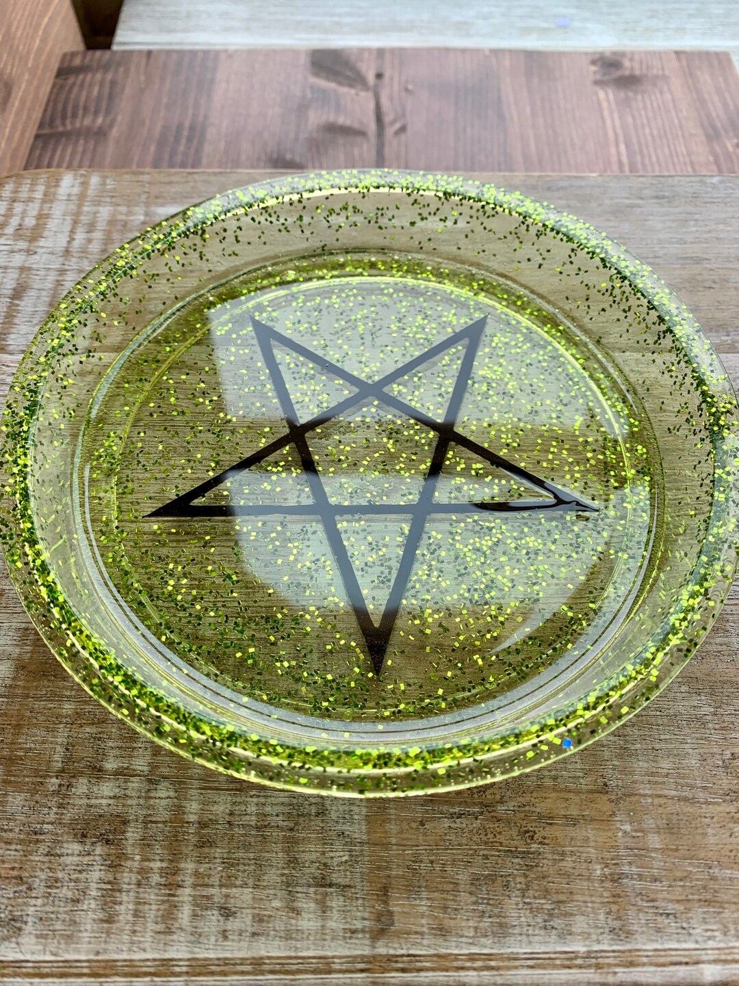 Pentagram Gothic Trinket Jewelry Wicca Jewelry Tray Satanic Coin Tray ...