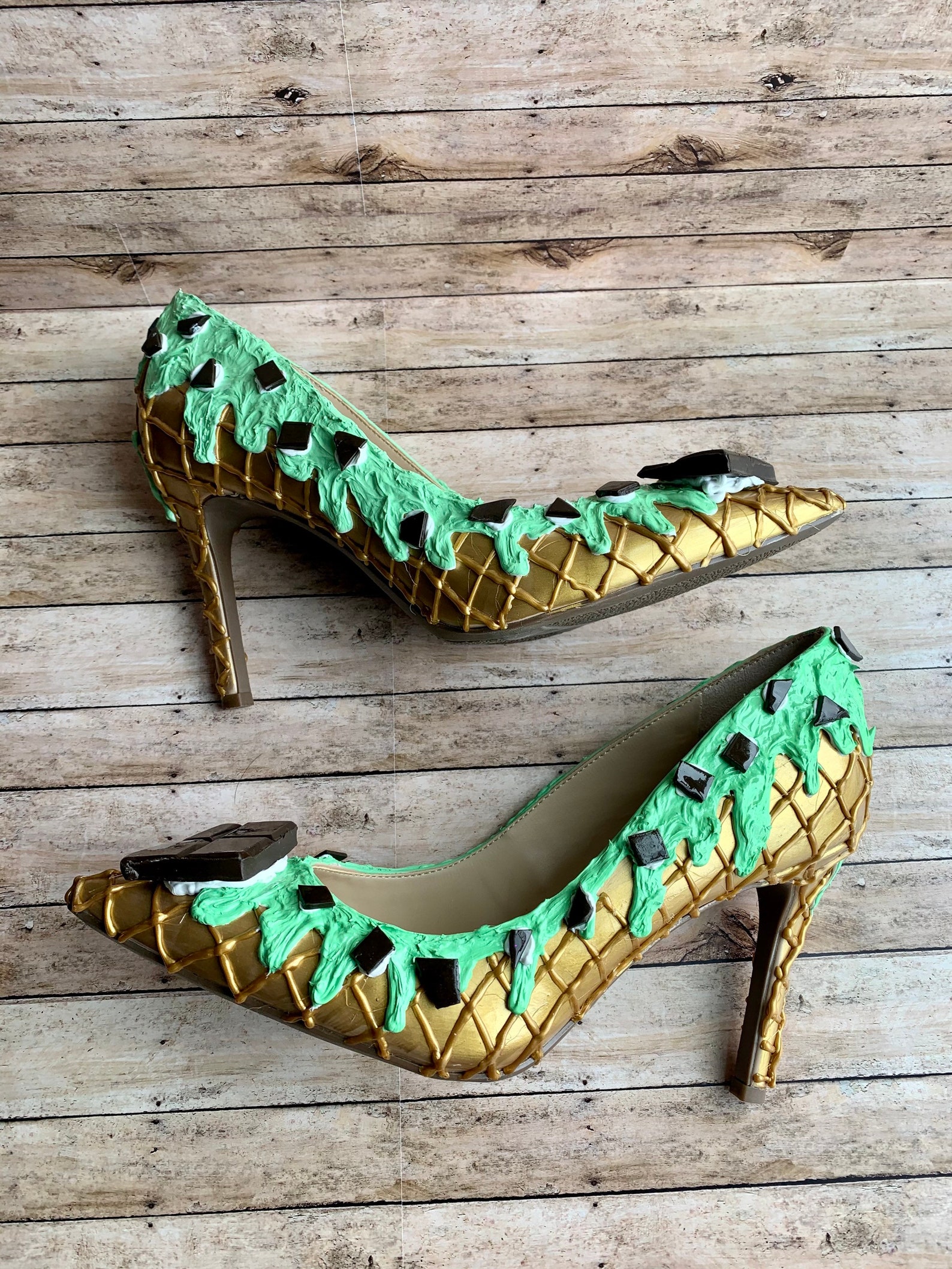 Ice Cream Mint Chocolate Chip Ice Cream Heels 4 Inch Heels | Etsy
