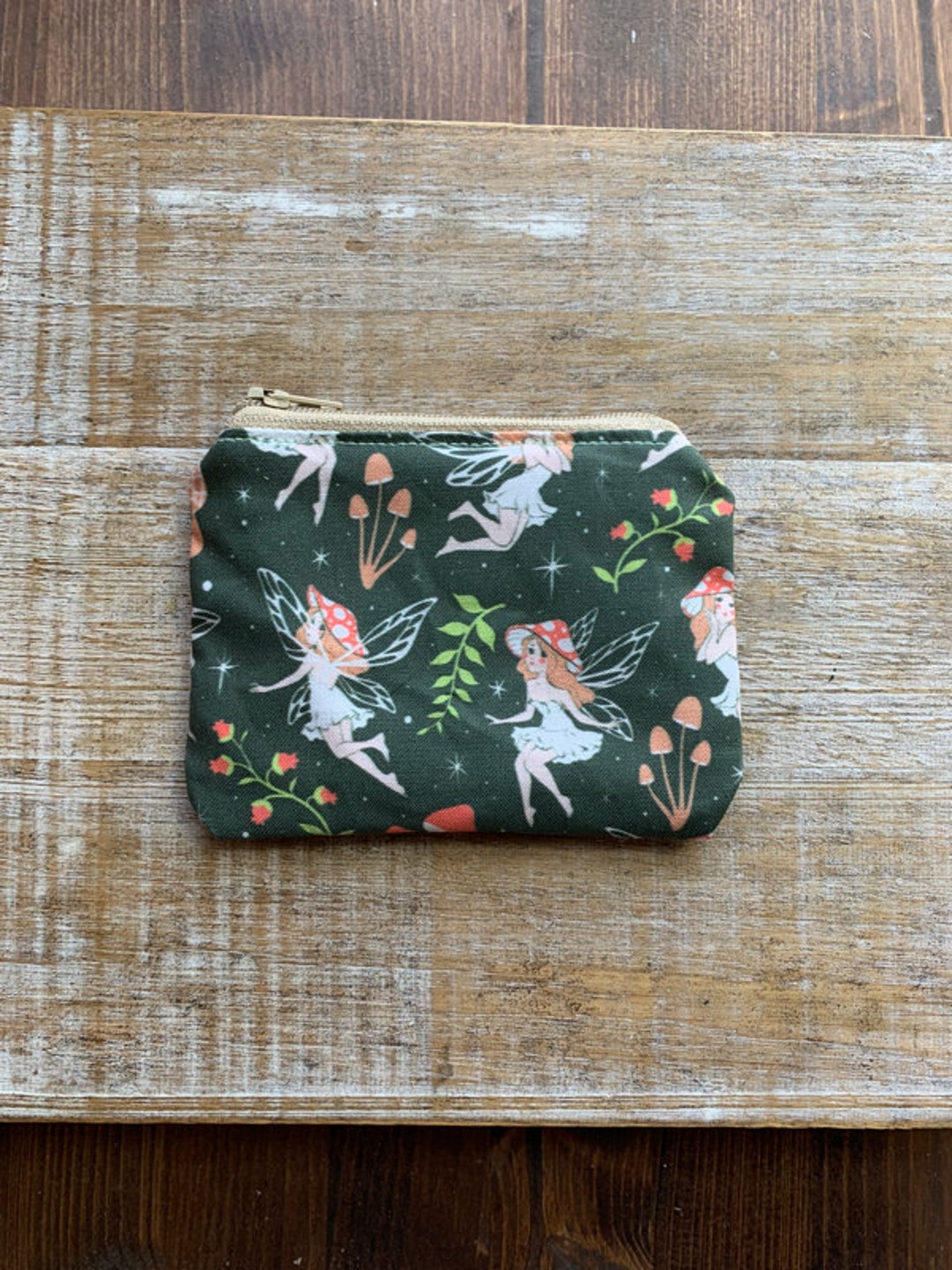 Fairy Coin Purse Cottagecore Fairy Bag Coin Purse Mushrooms Zippered ...