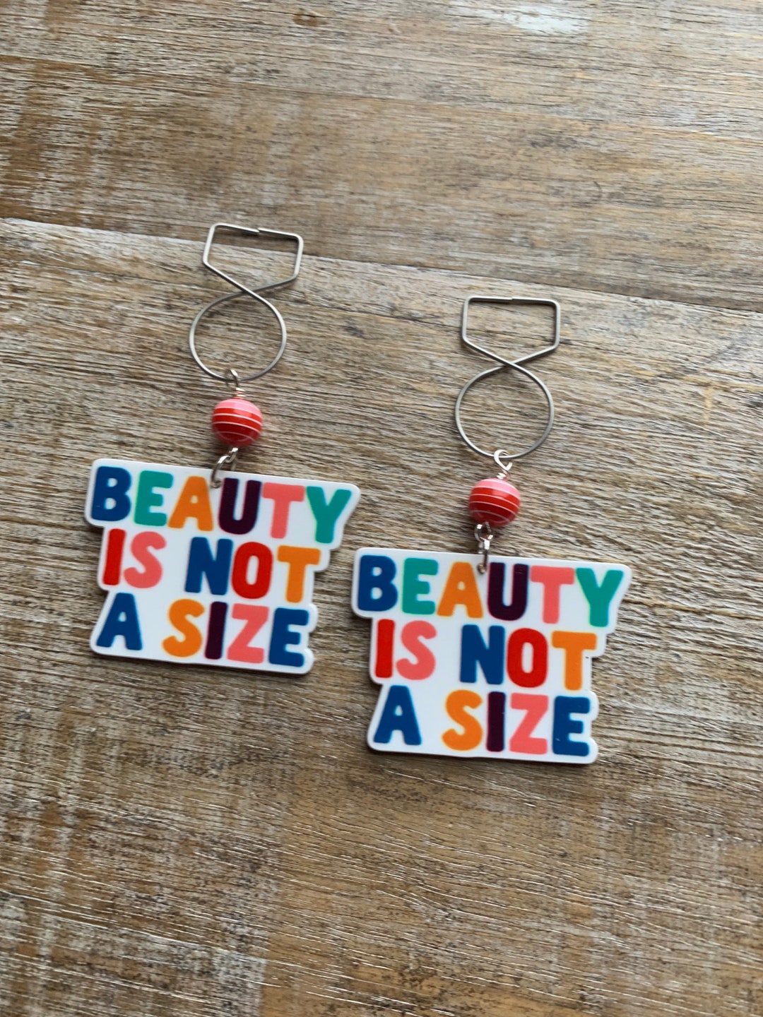 Beauty is Not A Size Tunnel Gauge Earrings Mental Health Ear Weights ...