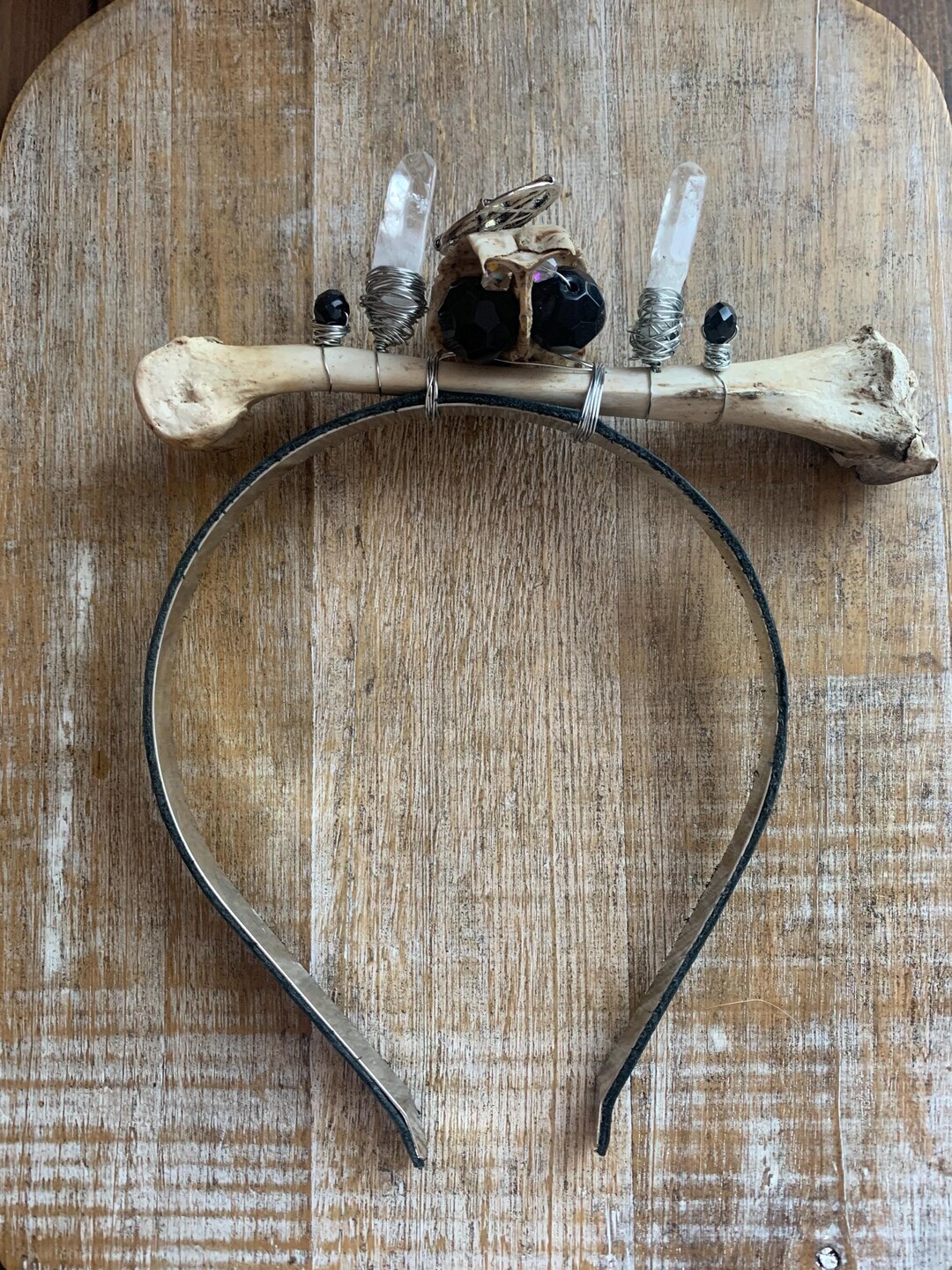 Animal Bone Quartz Headband Shaman Hair Jewelry Pentagram Headband ...
