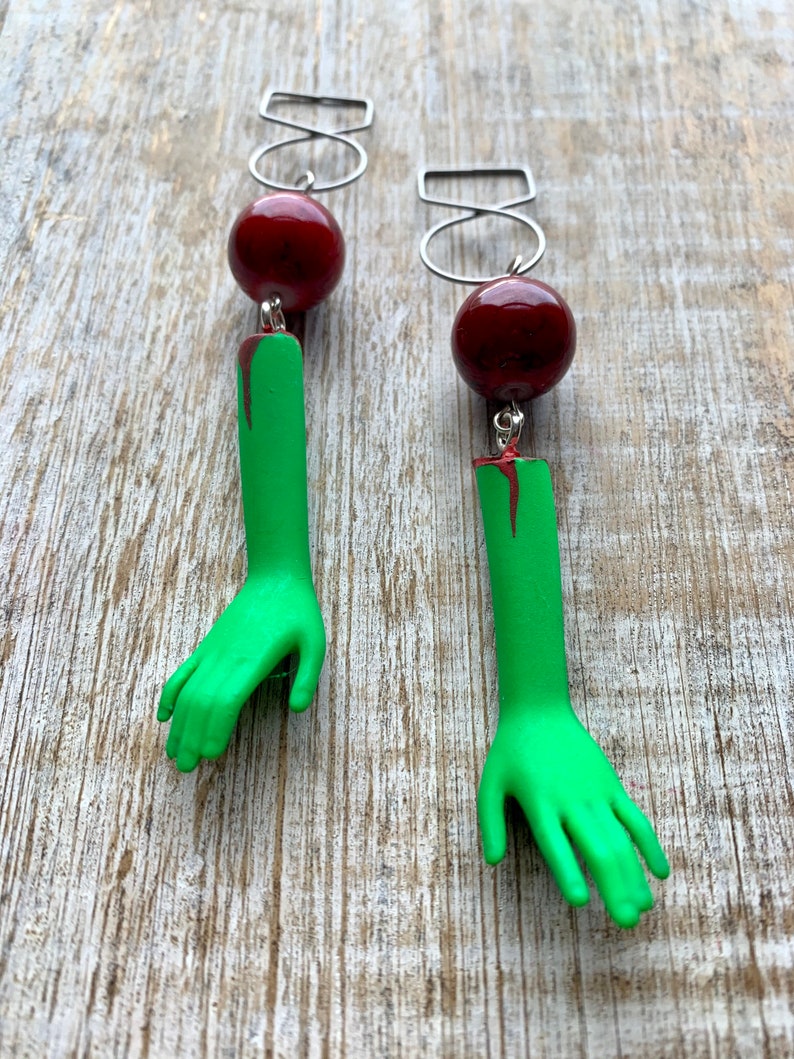 Zombie Tunnel Gauge Earrings Zombie Halloween Ear Weights Halloween Ear ...