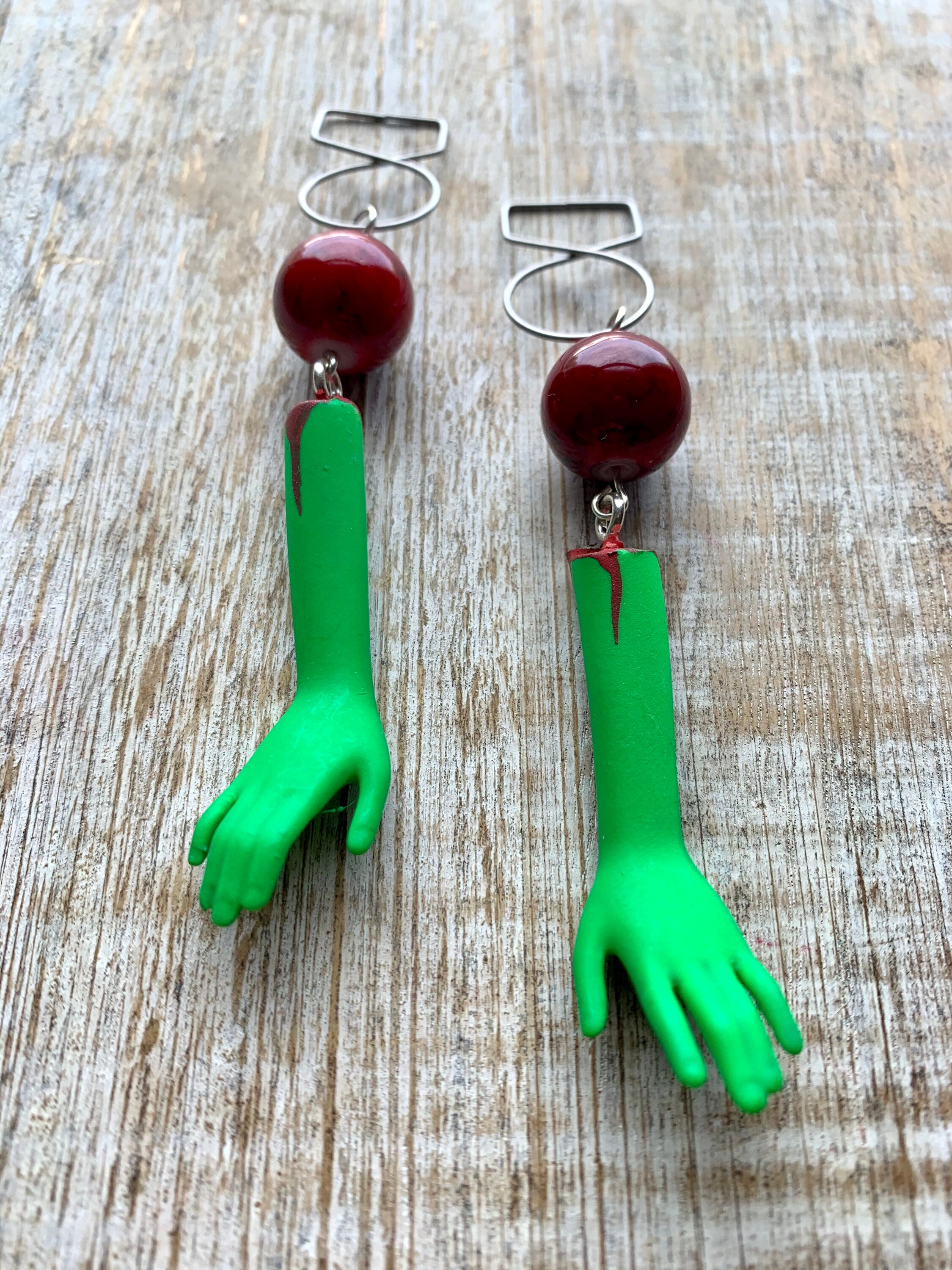 Zombie Tunnel Gauge Earrings Zombie Halloween Ear Weights - Etsy