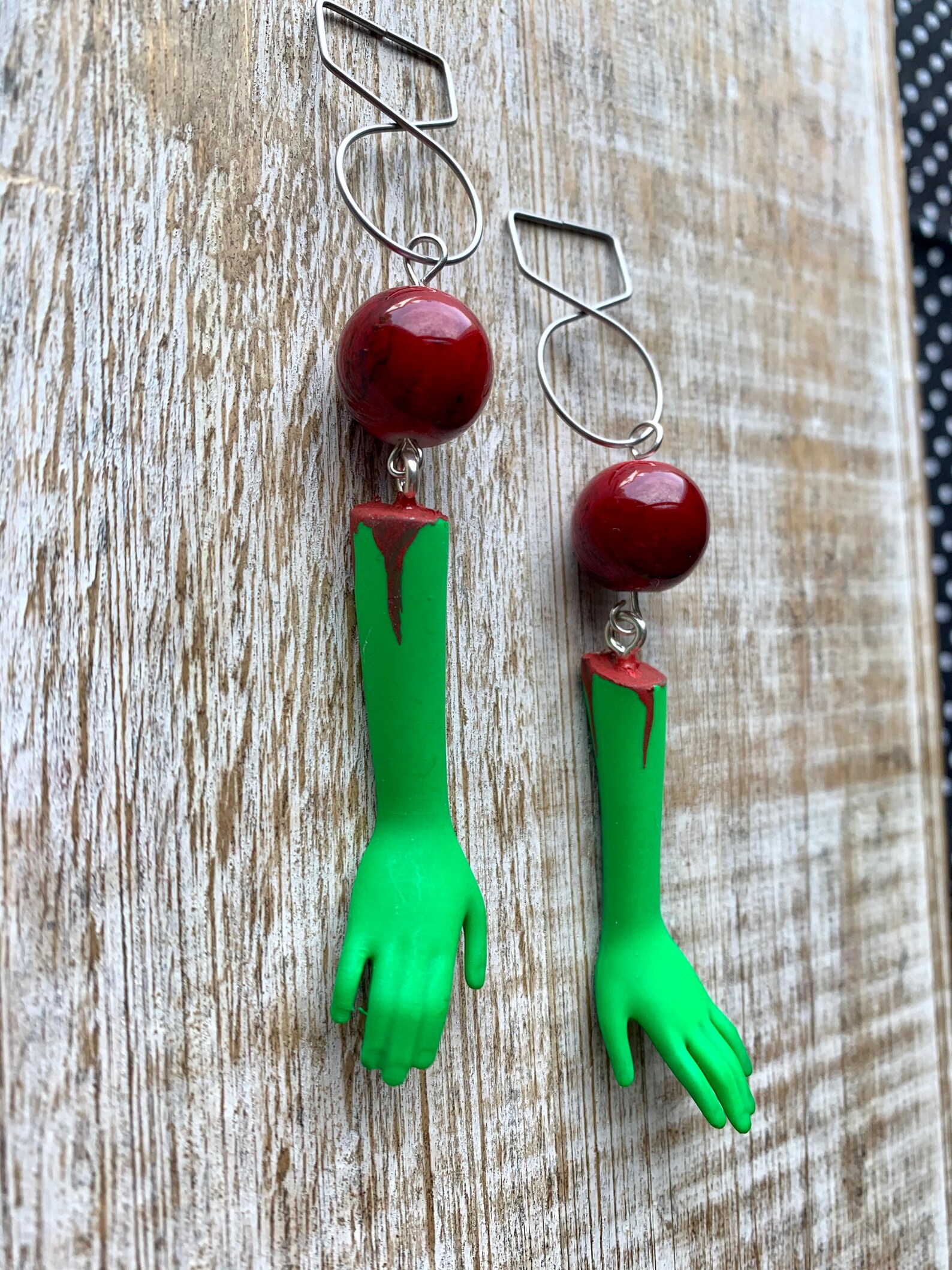 Zombie Tunnel Gauge Earrings Zombie Halloween Ear Weights Halloween Ear ...