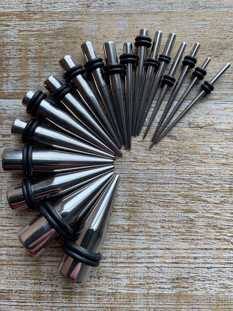 Ear Stretching Kit Surgical Steel 14g-00g /taper Sets / Ear - Etsy