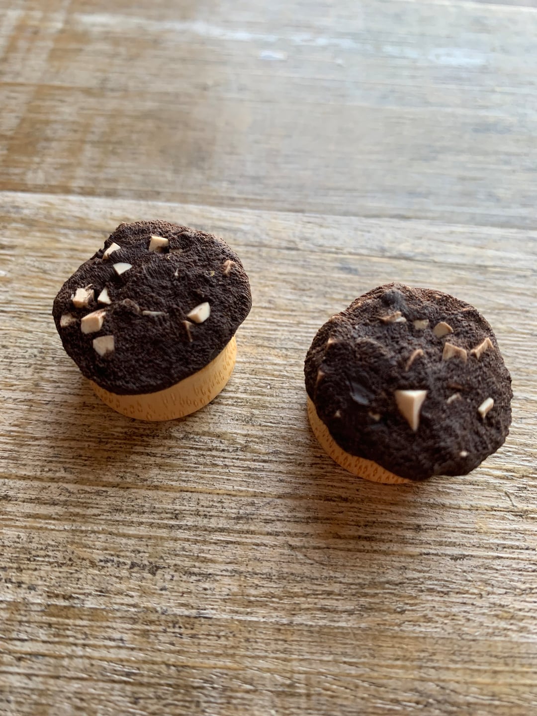 Chocolate Cookie 20mm Plugs White Chip Chocolate Cookie Gauges Cookie ...