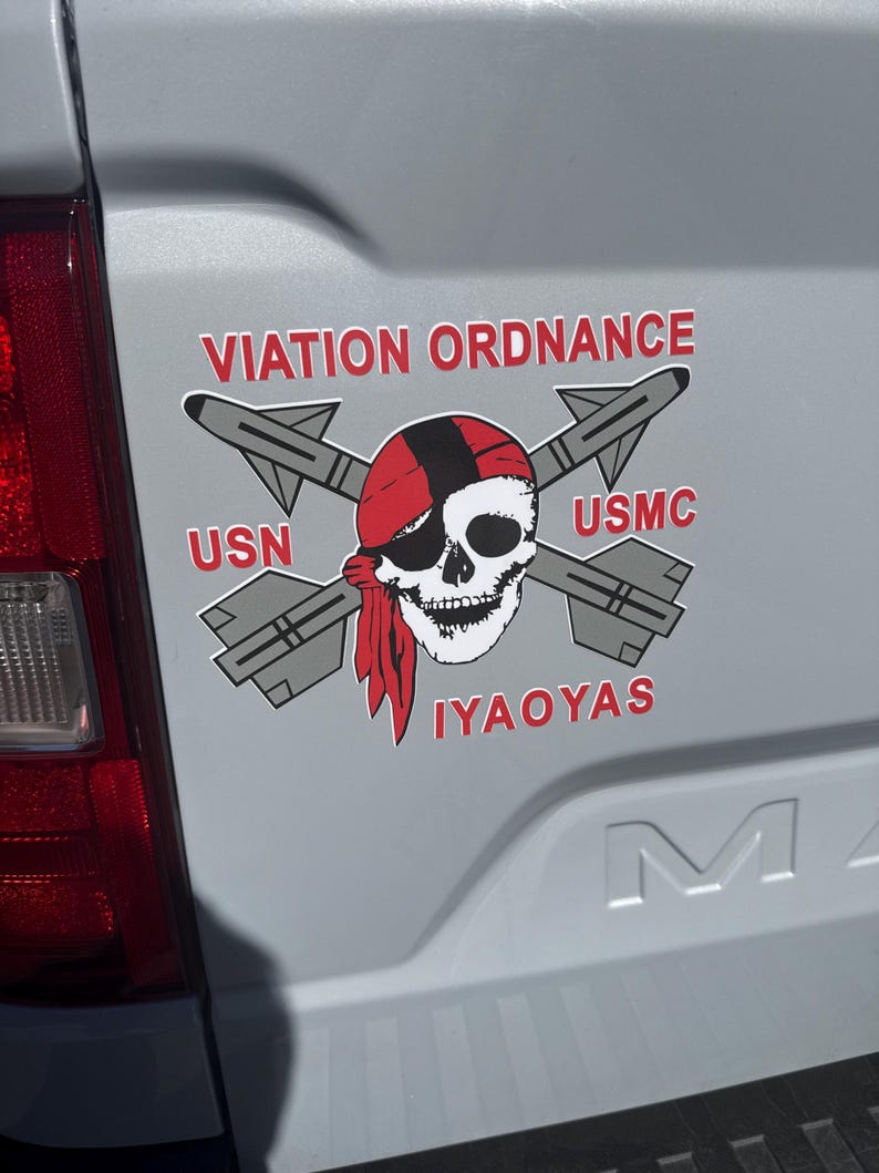 IYAOYAS USN/USMC Sticker- Aviation Ordnance Pirate Skull - Etsy