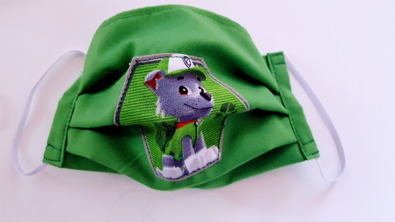 2 Paw Patrol Face Masks Marshall Chase Skye Rocky Rubble - Etsy