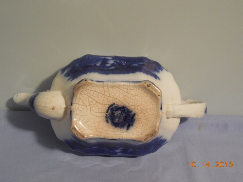 NON PARIEL Flow Blue Teapot by Burgess and Leigh - Etsy