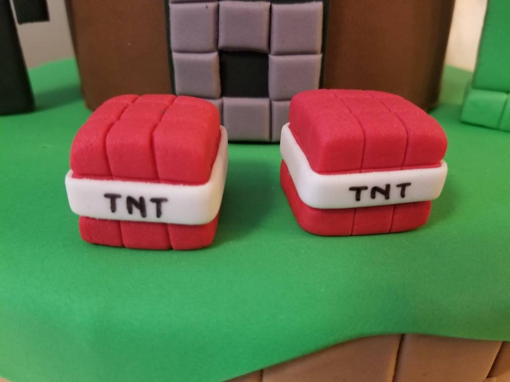 Minecraft Fondant Edible Cake Topper Set - Etsy UK