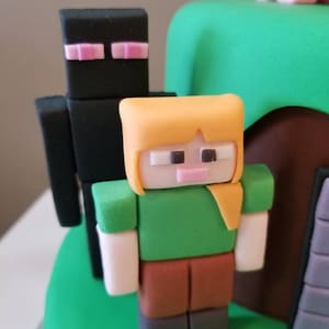 Minecraft Fondant Edible Cake Topper Set - Etsy