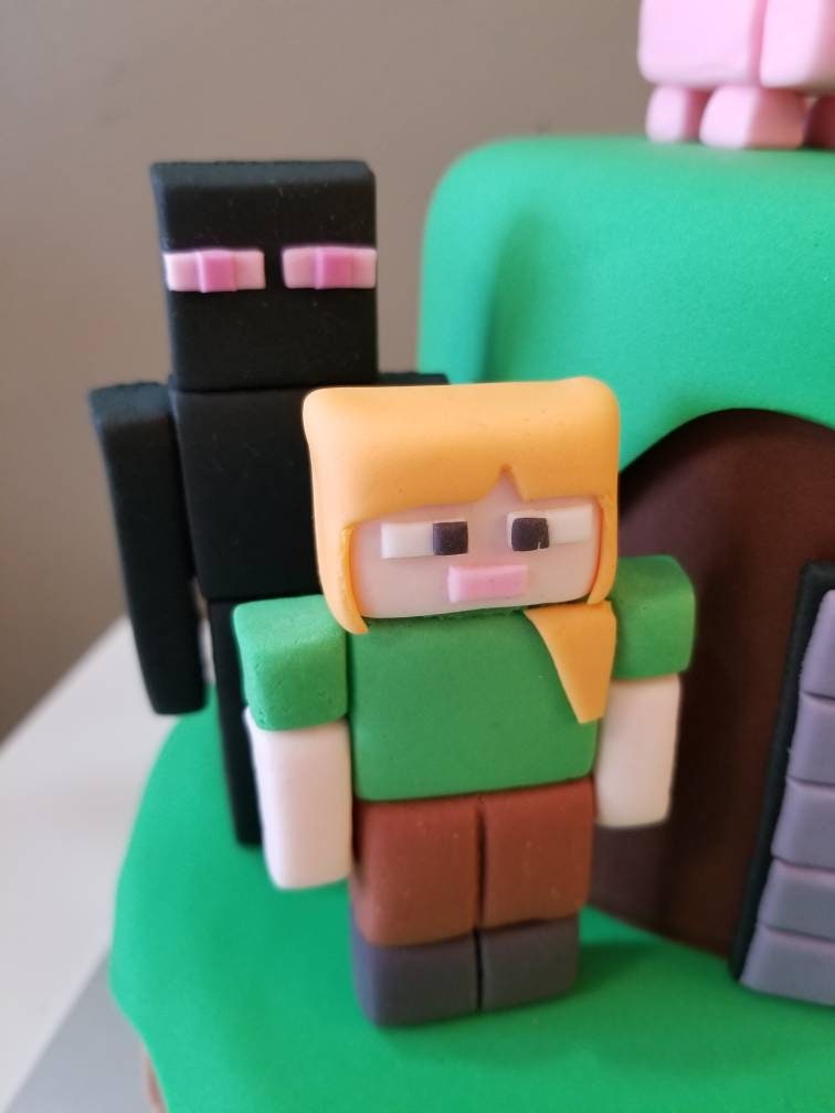 Minecraft Fondant Edible Cake Topper Set - Etsy UK