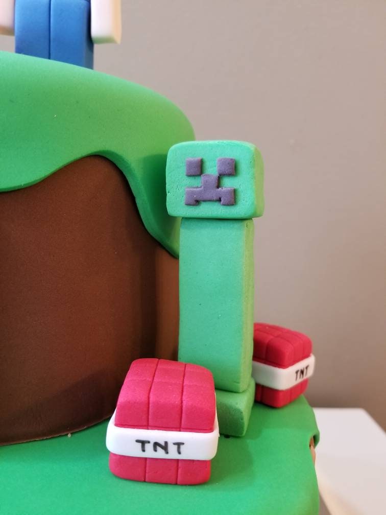 Minecraft Fondant Edible Cake Topper Set - Etsy UK