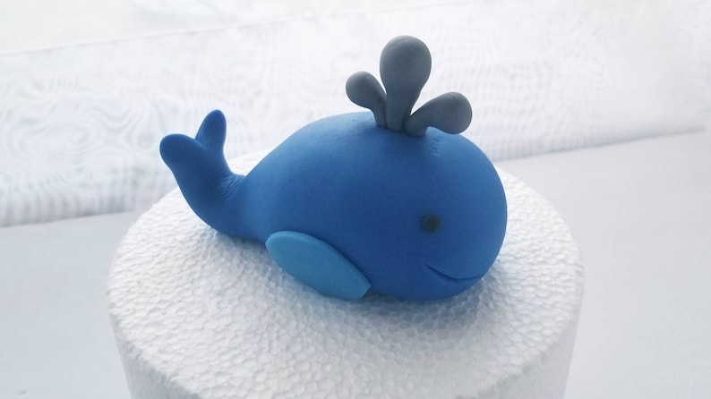 Whale Fondant Cake Topper, Baby Whale Fondant Topper - Etsy